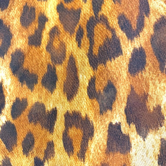 Tops | Cheetah Print Top With Train | Poshmark